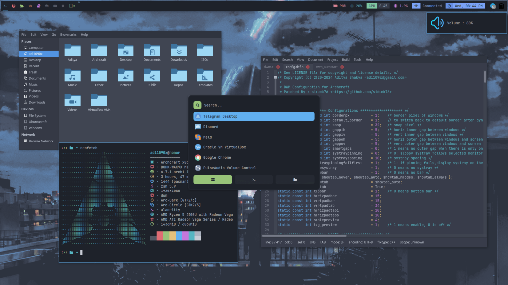 ArchCraft Linux Review: A Minimal & Modern Arch-based Distro